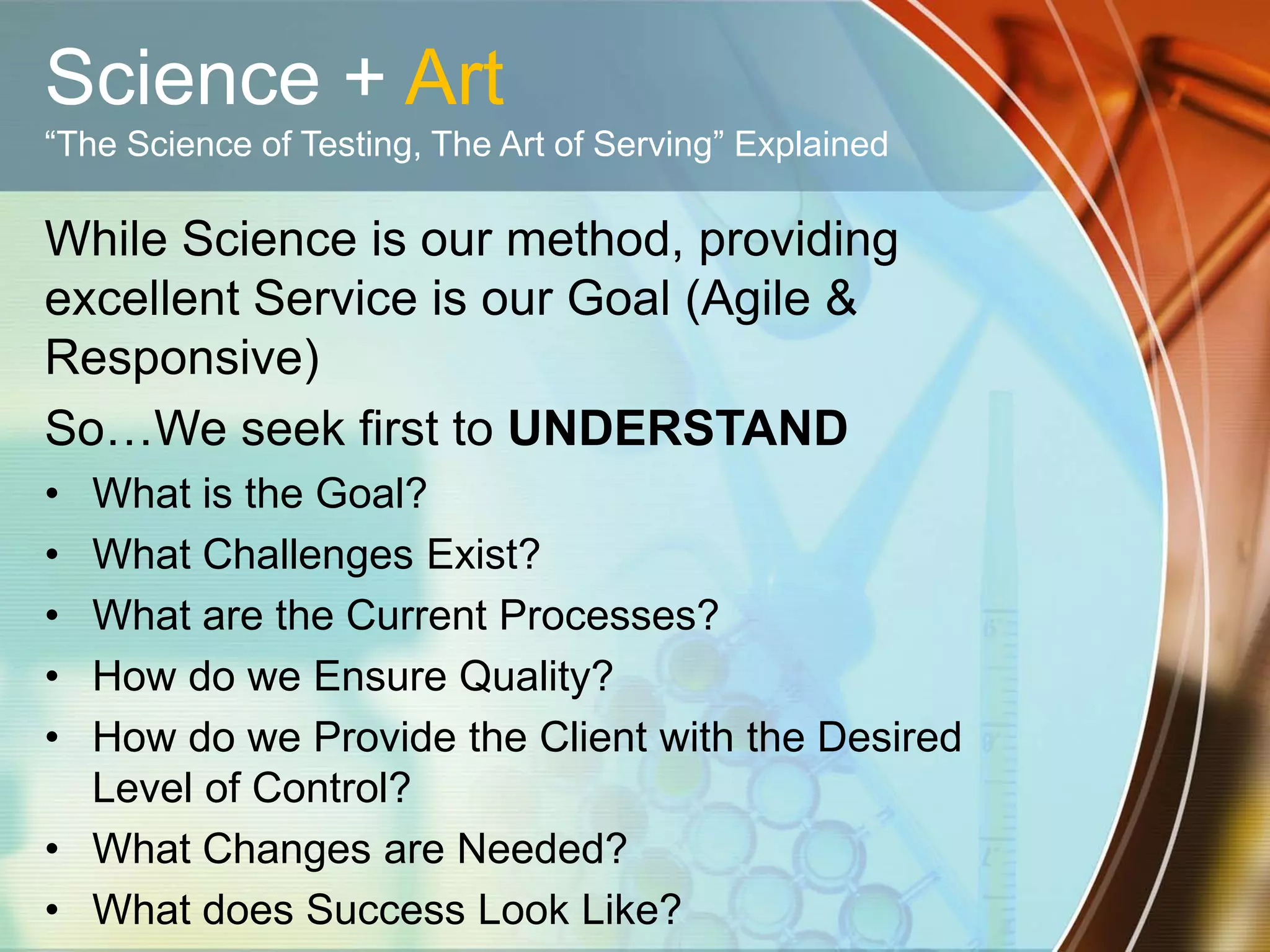 Advanced Testing Laboratory services presentation | PDF