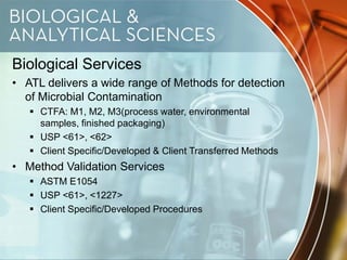 Advanced Testing Laboratory services presentation | PDF