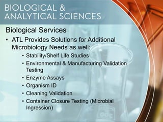 Advanced Testing Laboratory services presentation | PDF