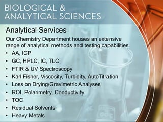 Advanced Testing Laboratory services presentation | PDF