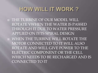 Hydroelectric power generation ppt and small model | PPTX