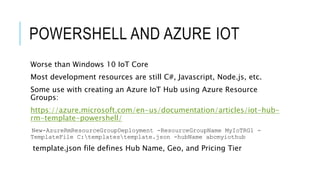 PowerShell: A Language for the Internet of Things #ATLPUG | PPTX