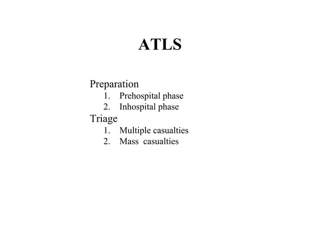 advanced trauma life support | PDF | Death, Injury, or Military ...