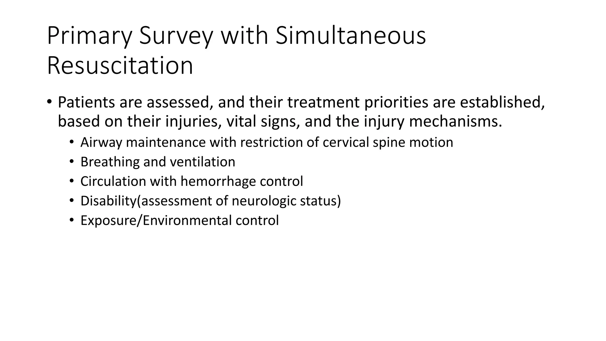 Advanced trauma life support, management of a polytrauma patient | PPTX