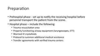 Approach to Acute Trauma Resuscitation | PPTX