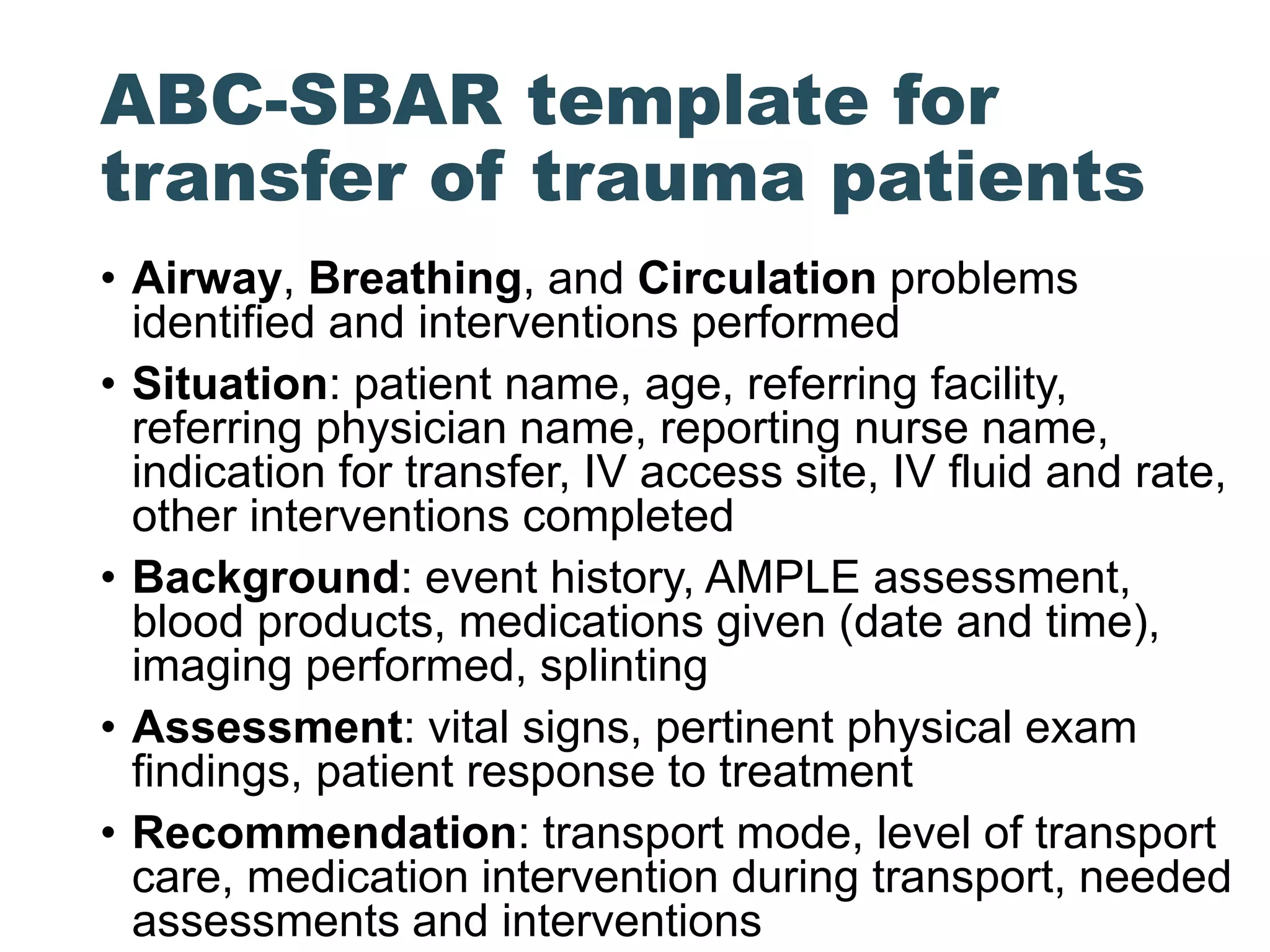 ATLS 10th Edition Compendium of Change | PPT