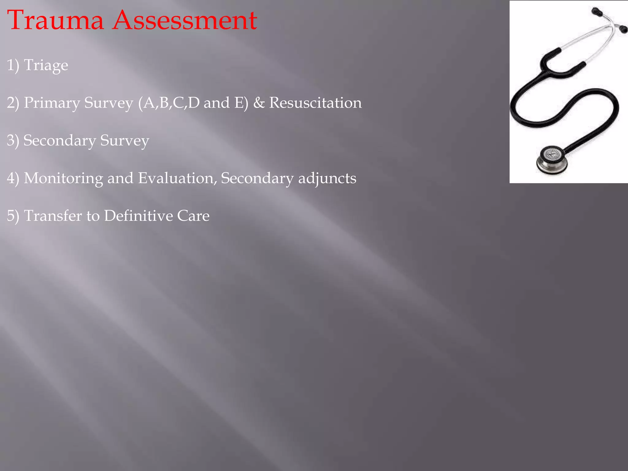 Atls (advance trauma life support) PRIMARY SURVEY | PPTX