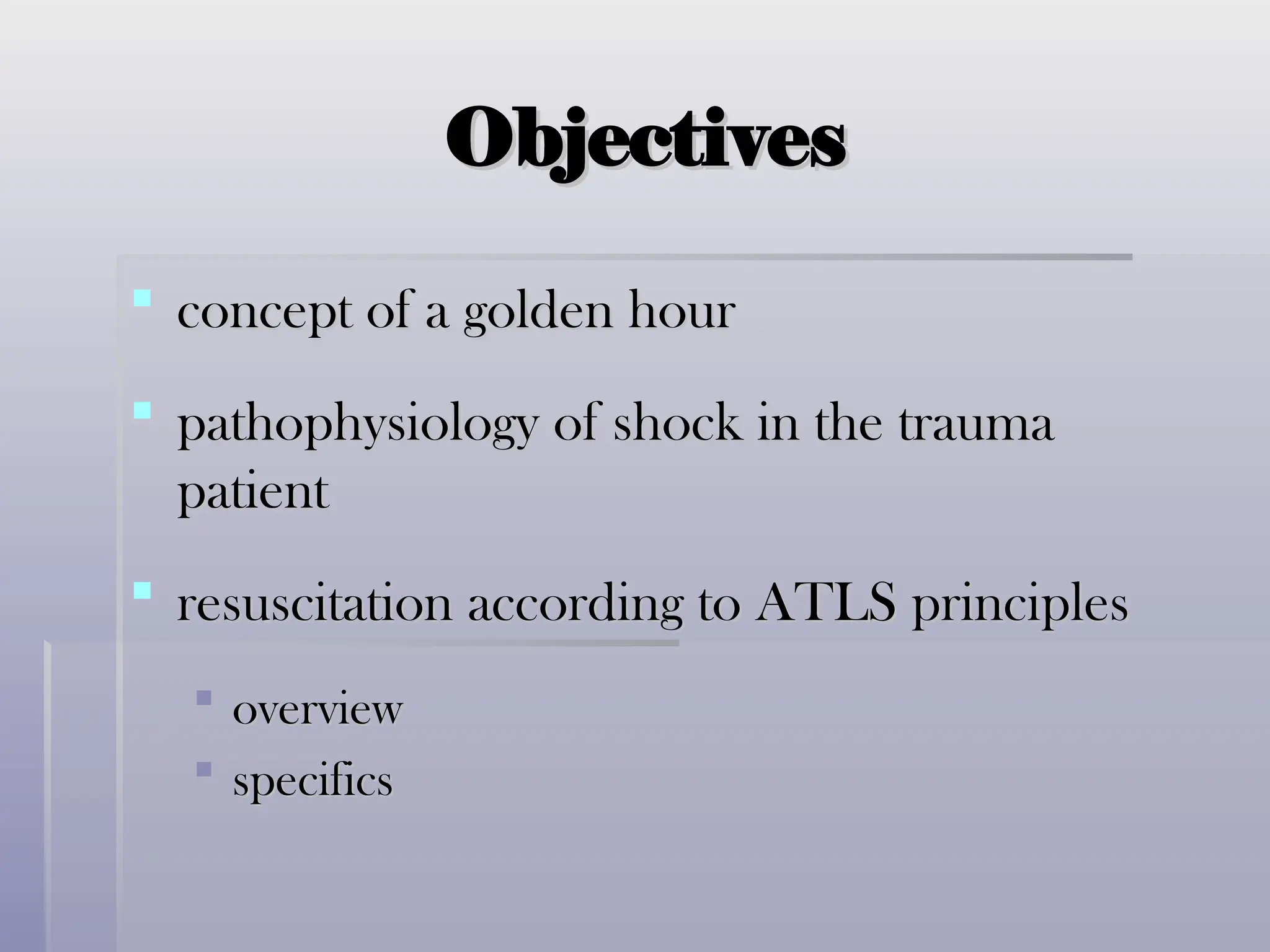 ATLS Advance trauma life support golden hour concept.ppt