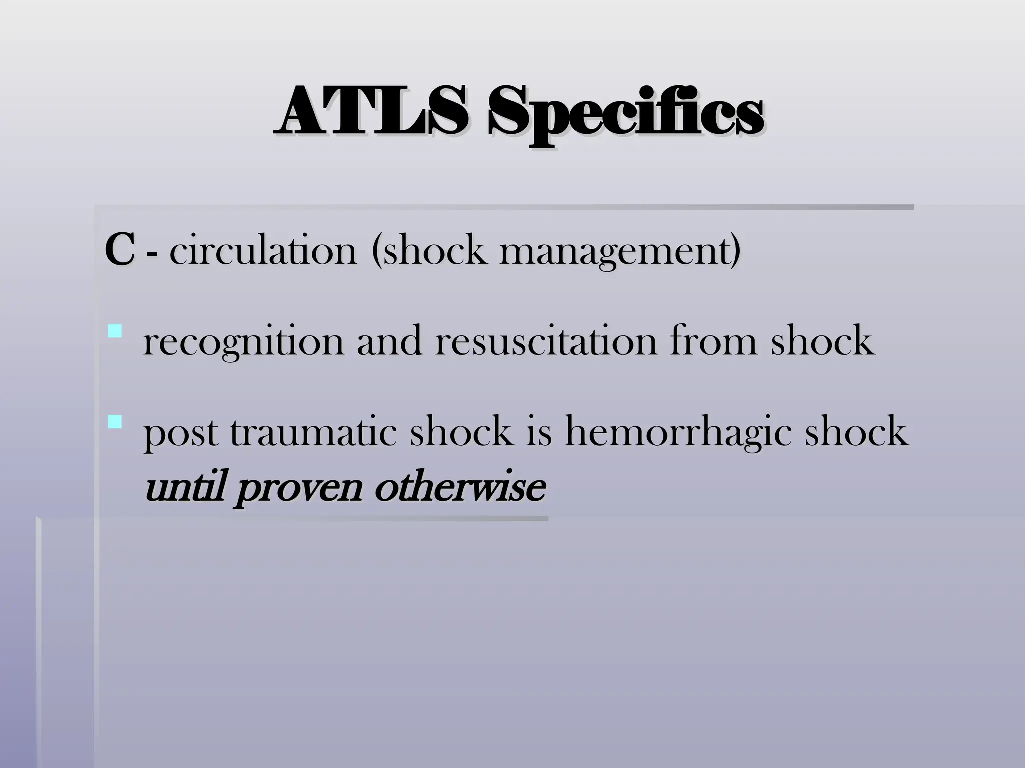 ATLS Advance trauma life support golden hour concept.ppt | First Aid | Injuries