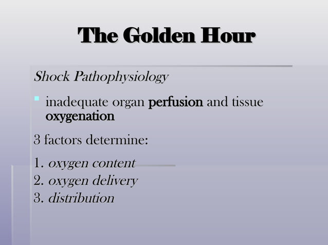 ATLS Advance trauma life support golden hour concept.ppt | First Aid ...