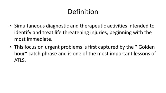 ATLS , polytrauma and Triage.pptx | First Aid | Injuries
