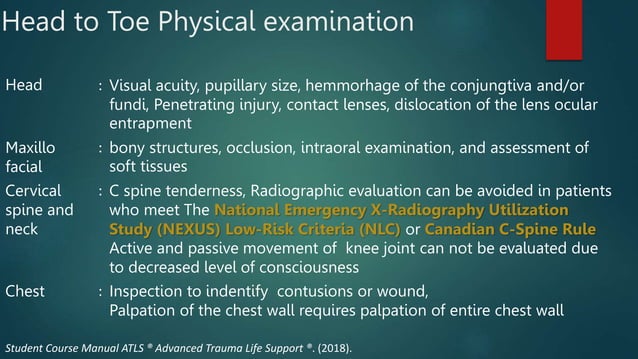 ATLS Protocol.pptx | First Aid | Injuries