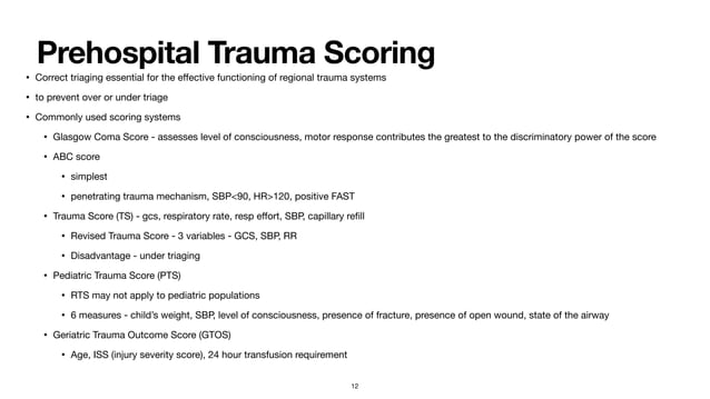 Approach to a trauma patient - Advanced Trauma Life Support | PDF ...