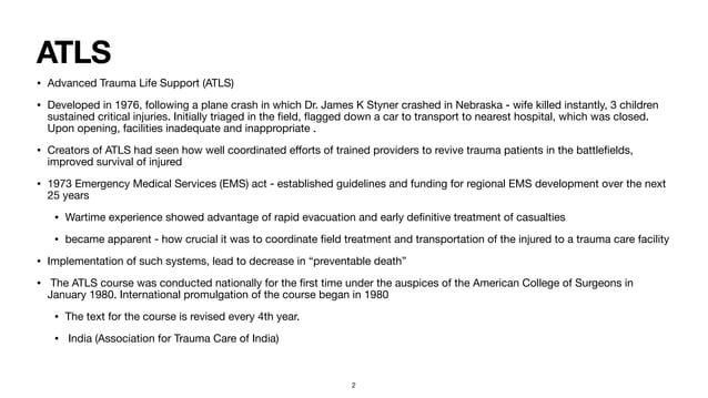 Approach to a trauma patient - Advanced Trauma Life Support | PDF ...