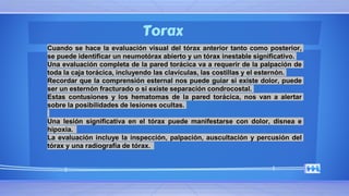 atls torax . EXPOSICION PARA ACTUAR EN TRAUMATISMO | PPTX