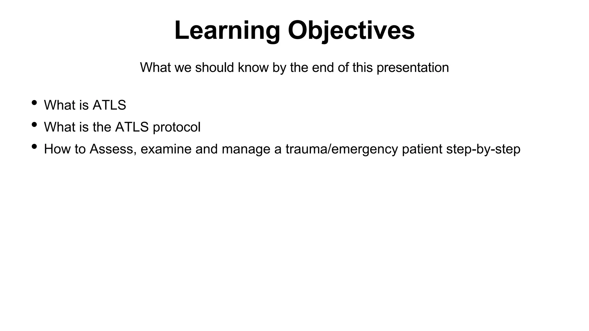 ATLS (Advanced Trauma Life Support) | PPTX