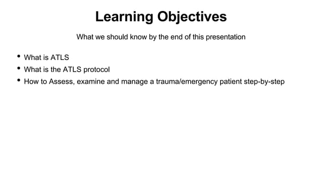 ATLS (Advanced Trauma Life Support) | PPTX