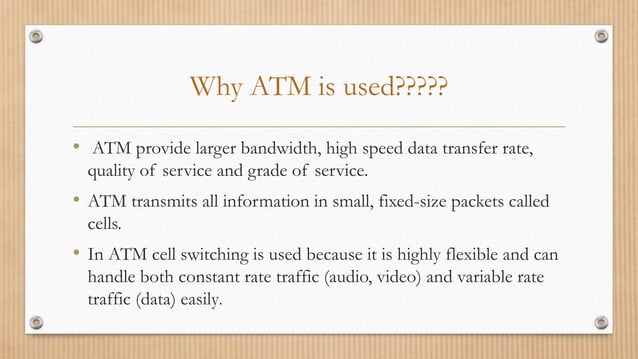Asyncronous Transfer Model | PPT