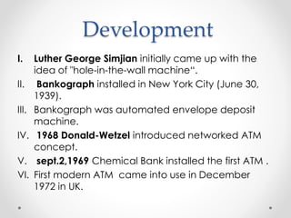 Atm | PPTX | Operating Systems | Computer Software and Applications
