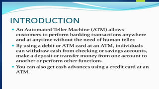 ATM MANAGEMENT SYSTEM | PPTX