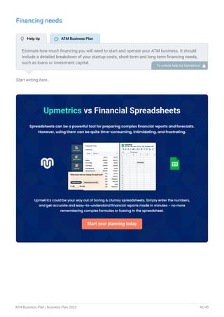 ATM Business Plan Example Template | PDF