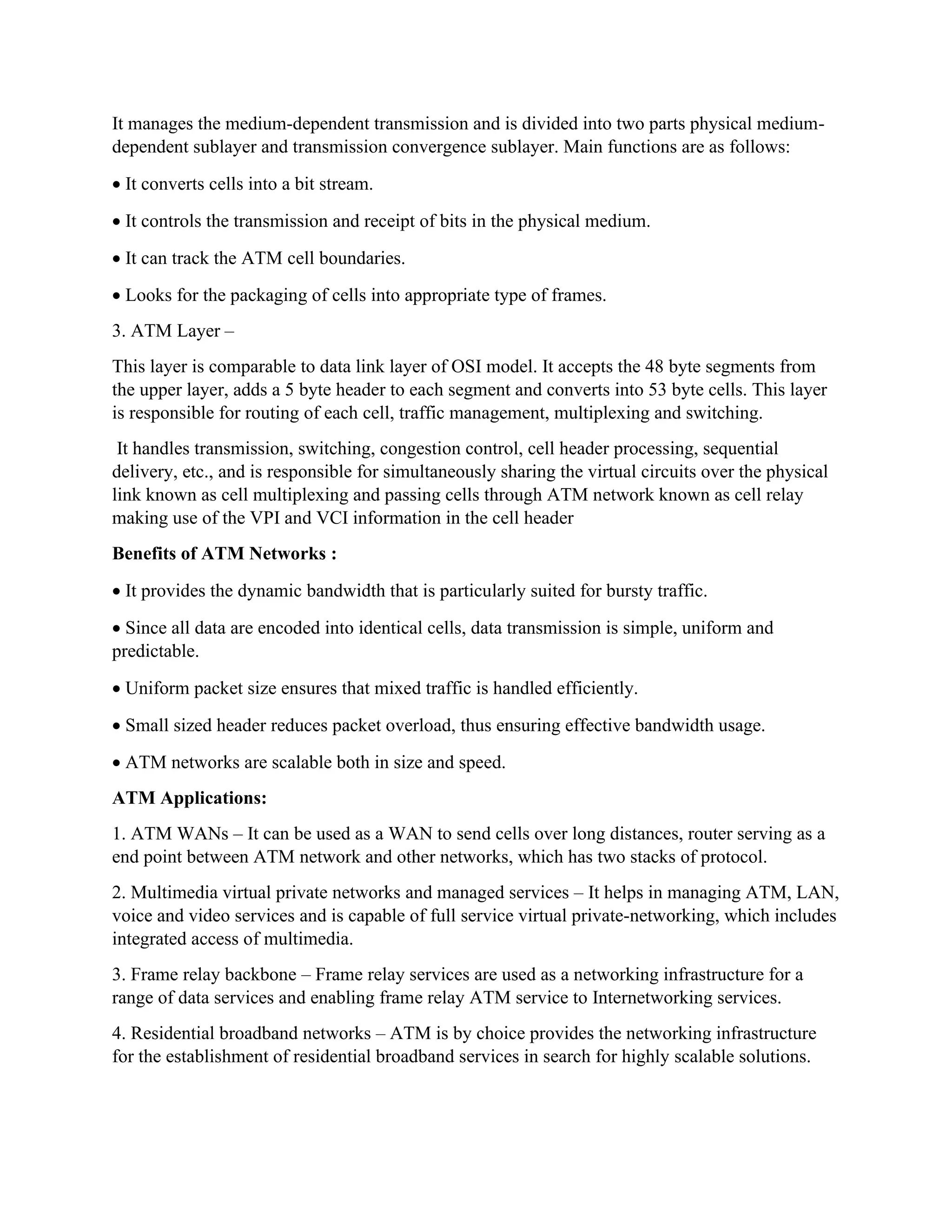Asynchronous Transfer Mode Atm Pdf Computer Networking Computing