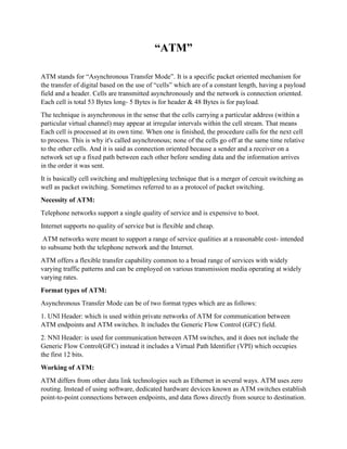 Asynchronous Transfer Mode (ATM) | PDF | Computer Networking | Computing