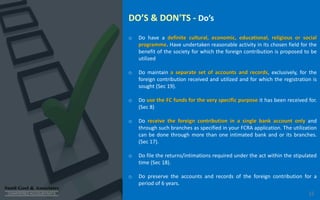 Nuances of FCRA | Registration & Compliance | PDF