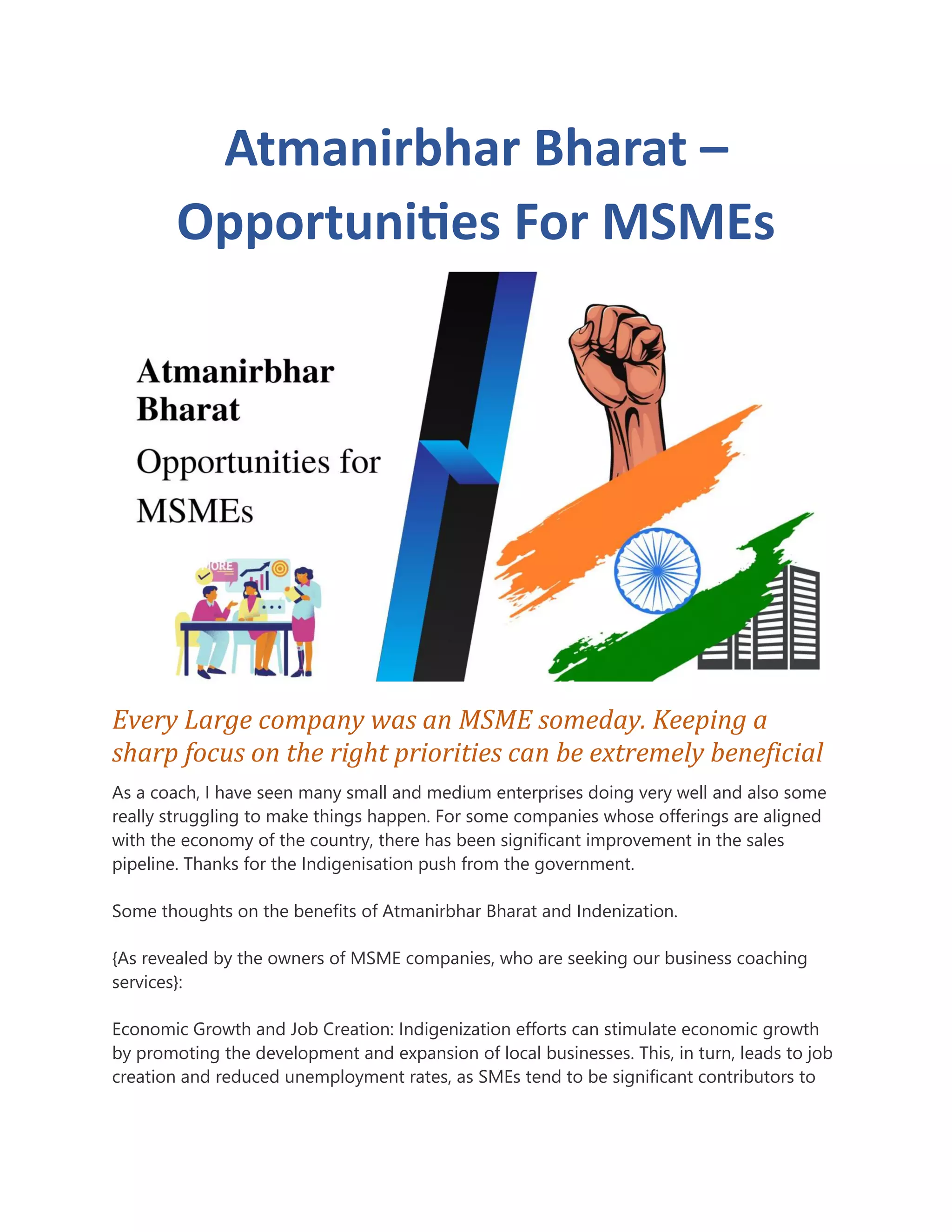 Atmanirbhar Bharat – Opportunities For MSMEs.pdf
