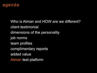 Atman Corporate Presentation | PPT