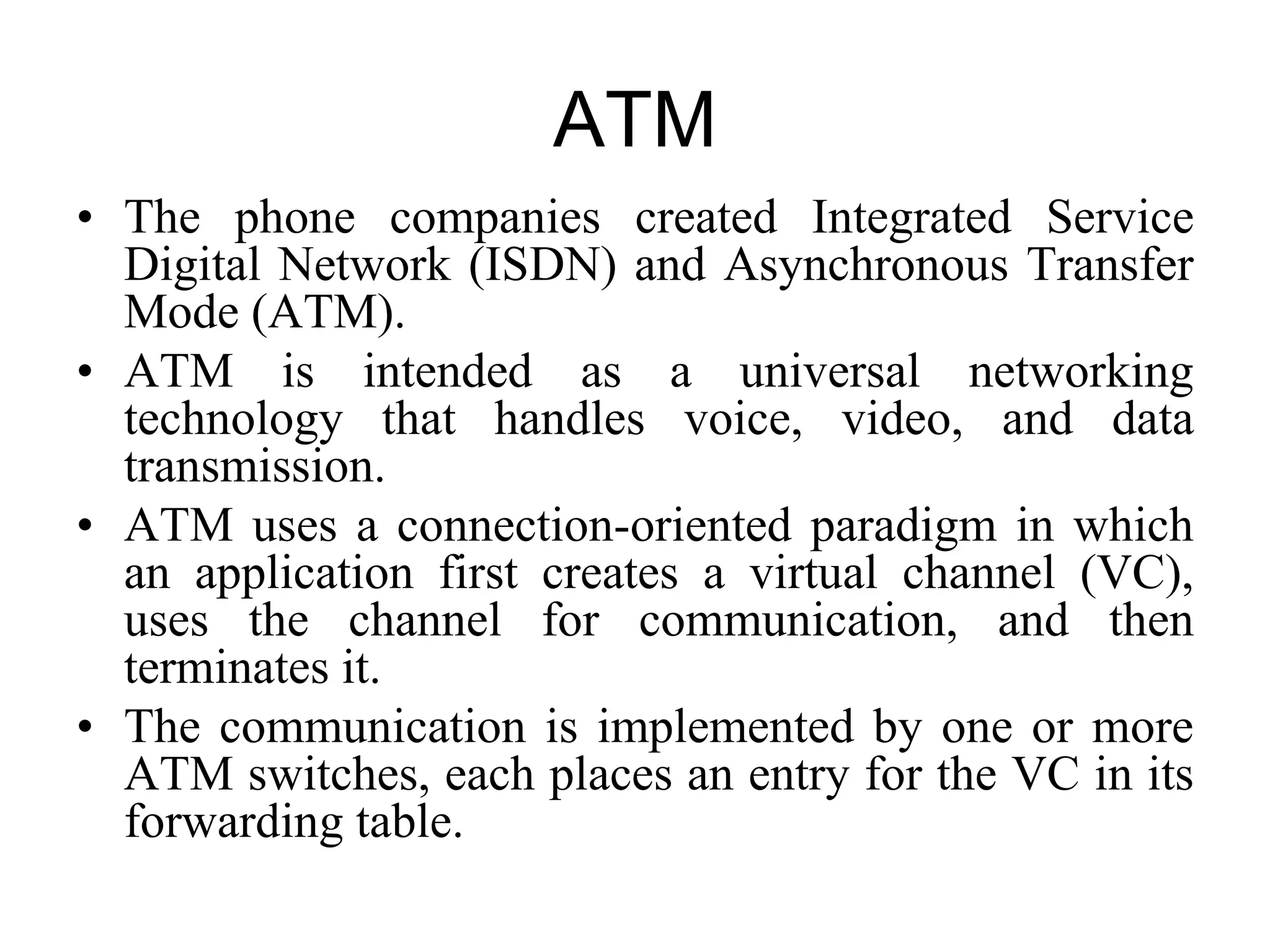 Asynchronous Transfer Mode Atm Ppt