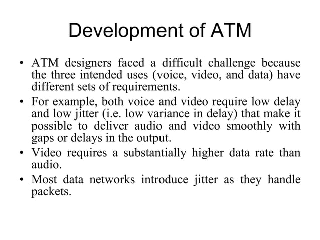 Asynchronous Transfer Mode Atm Ppt