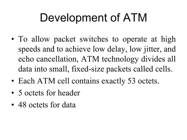 Asynchronous Transfer Mode Atm Ppt