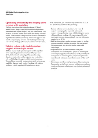 IBM Integrated MultiVendor Support for ATM and Branch | PDF