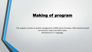 ATM project presentation | PPTX
