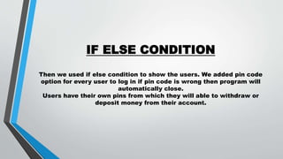 ATM project presentation | PPTX