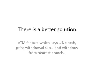 Indian Banks Atm cash out problem | PPTX