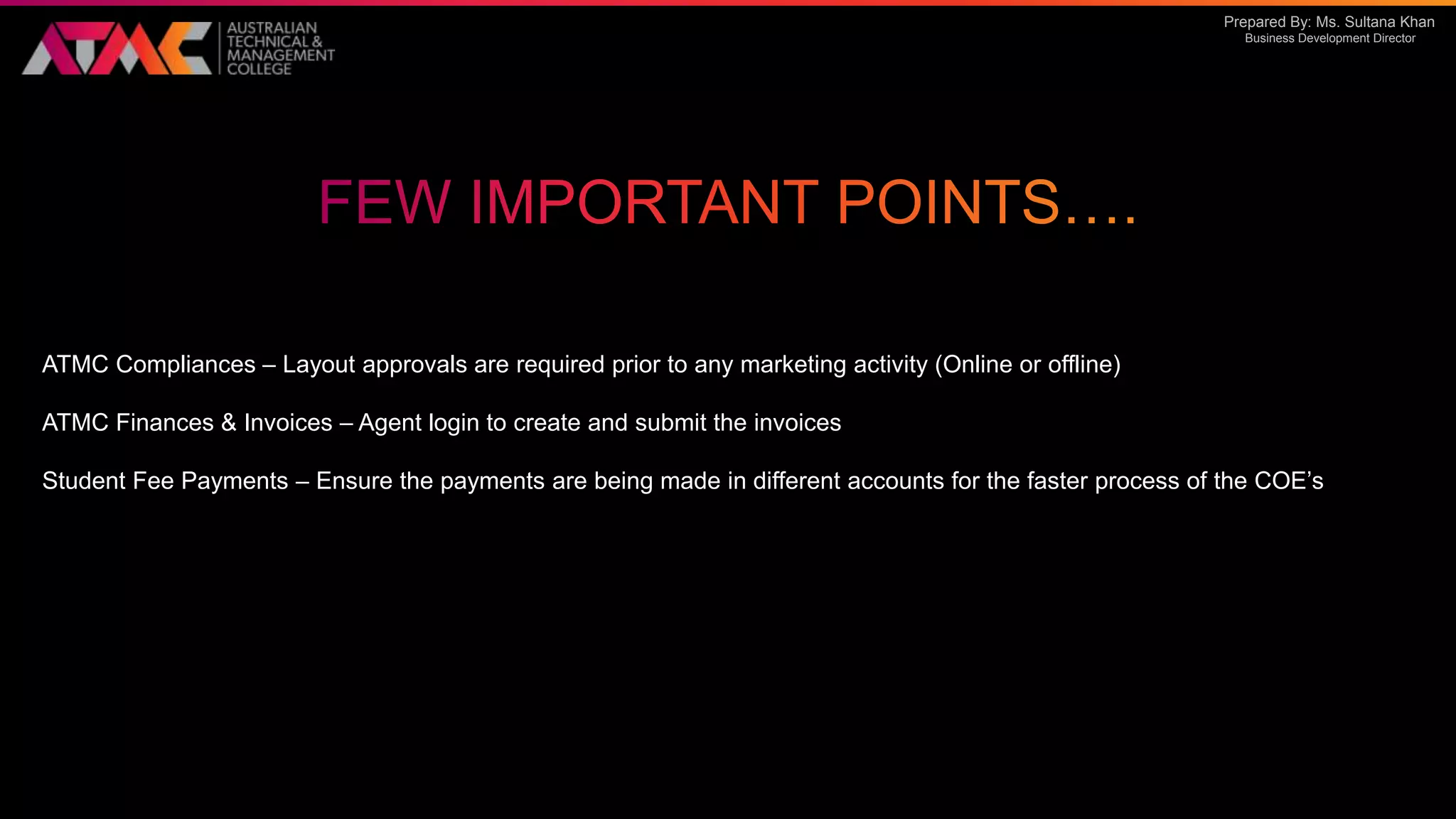 Atmc marketing presentation by Study Metro | PPTX