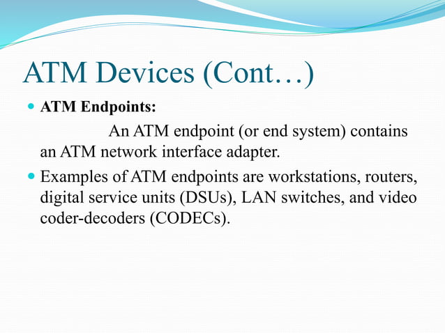 Atm devices and interfaces | PPTX