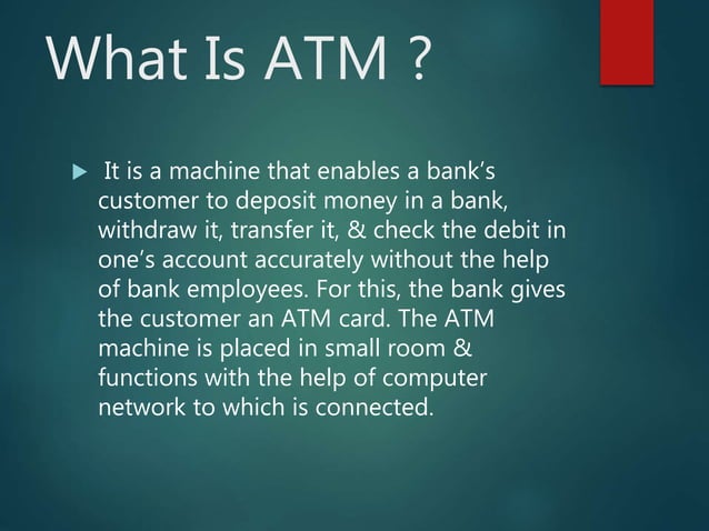 ATM and E- Banking | PPTX