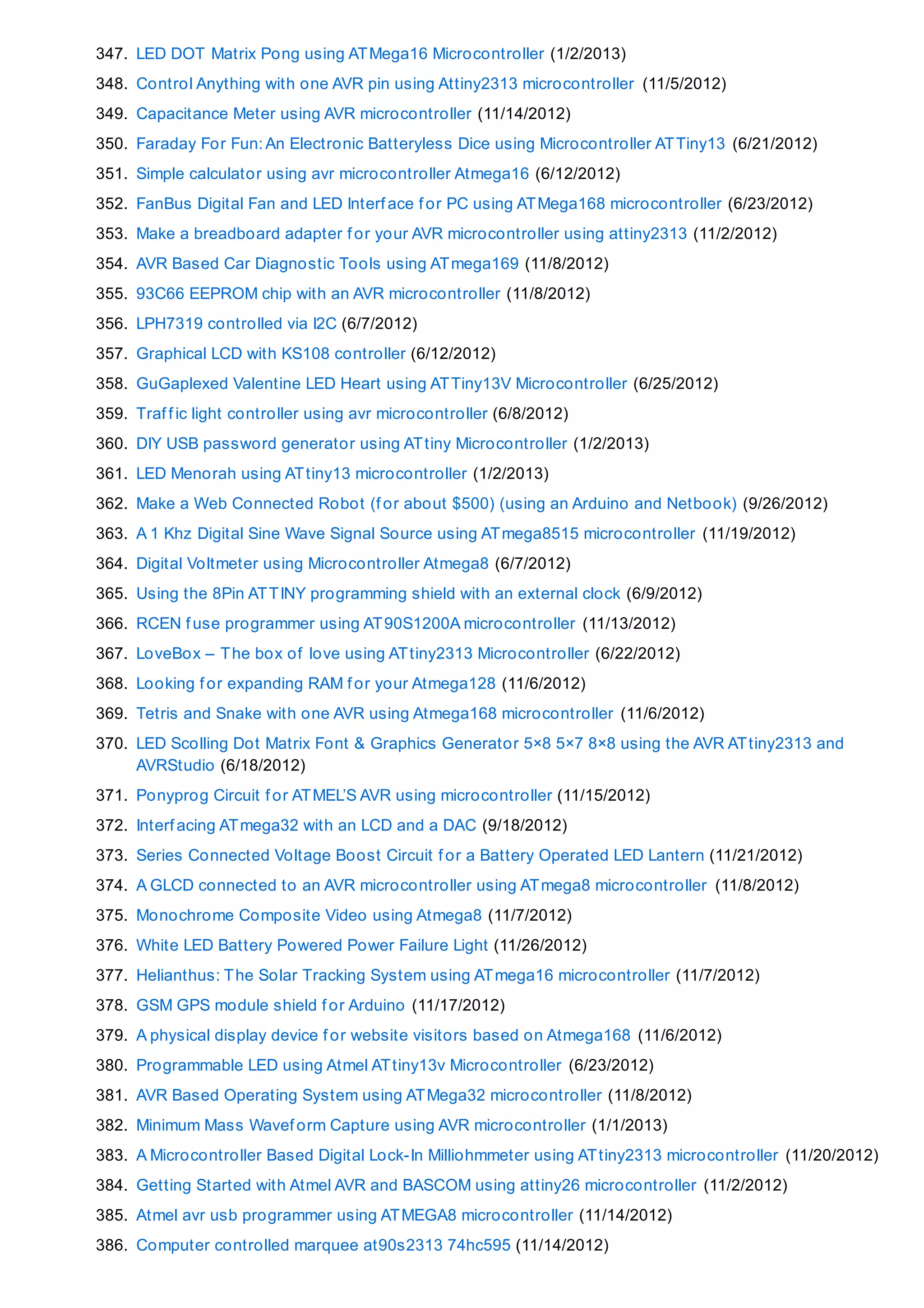 Atmega32 avr.com-projects | PDF
