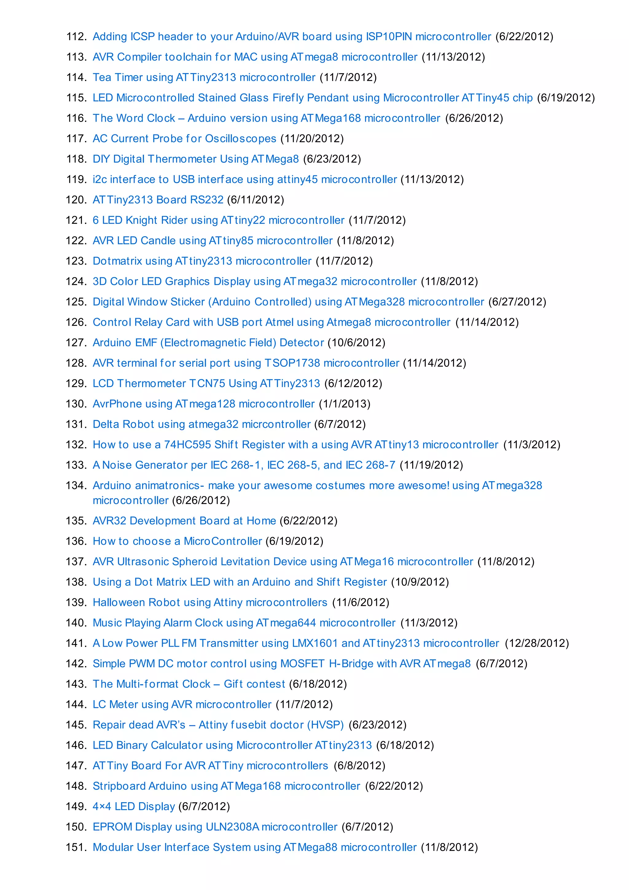 Atmega32 avr.com-projects | PDF