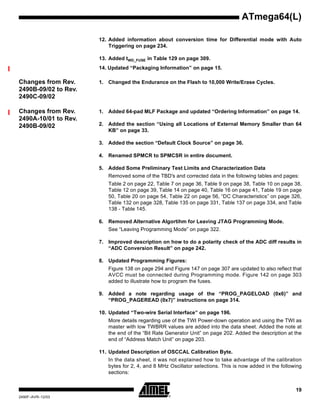 Data sheet of chip ATMEGA64 from Microchip | PDF