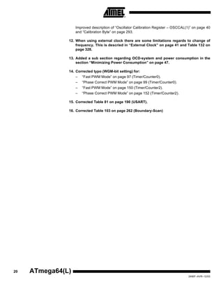Data sheet of chip ATMEGA64 from Microchip | PDF