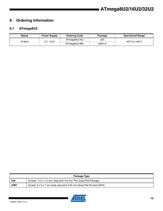 Atmega8u2 mur | PDF