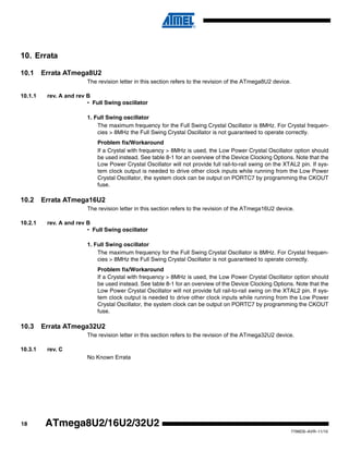 Atmega8u2 mur | PDF