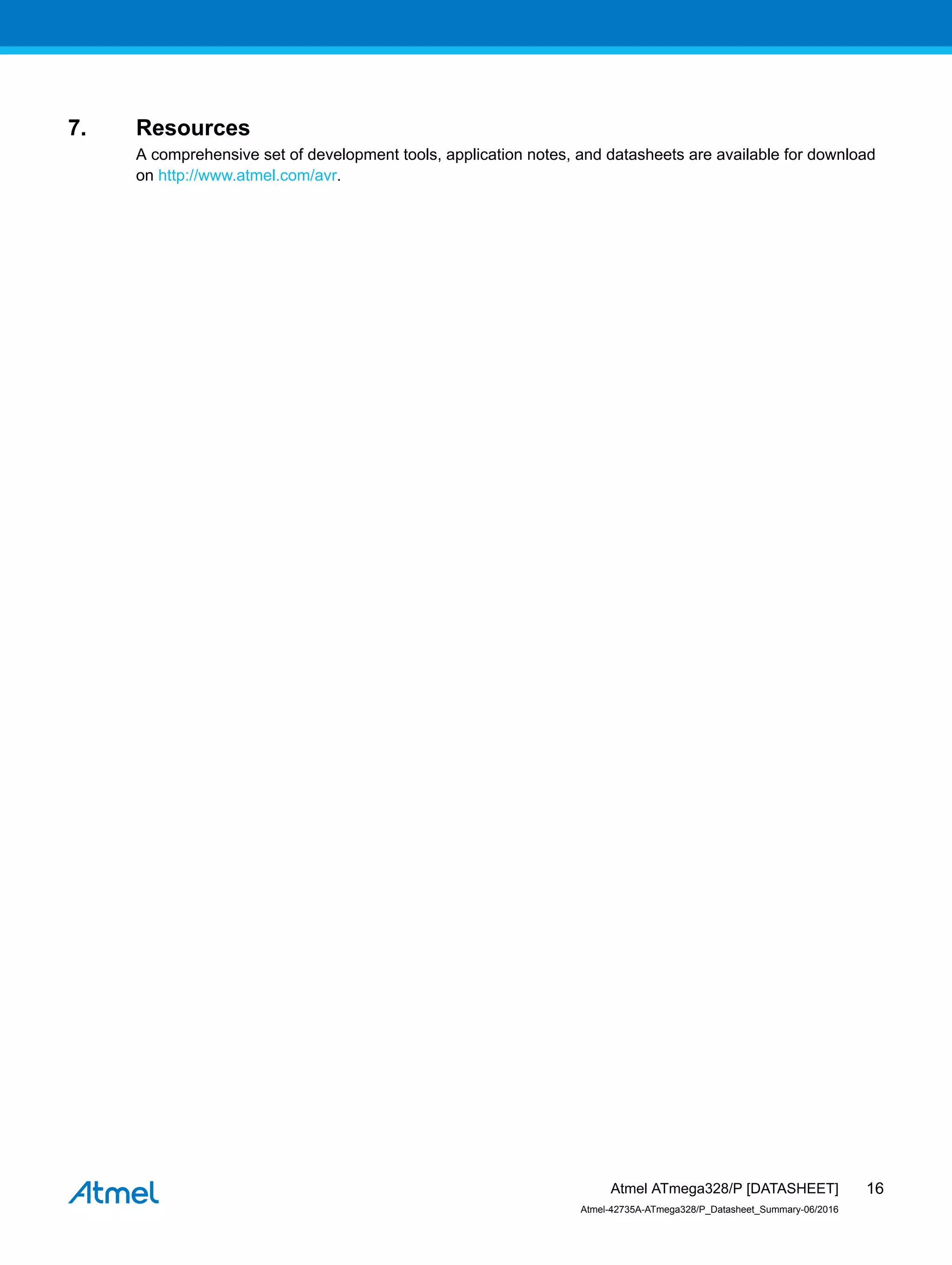 Atmel 42735-8-bit-avr-microcontroller-a tmega328-328-p_summary | PDF | Operating Systems ...