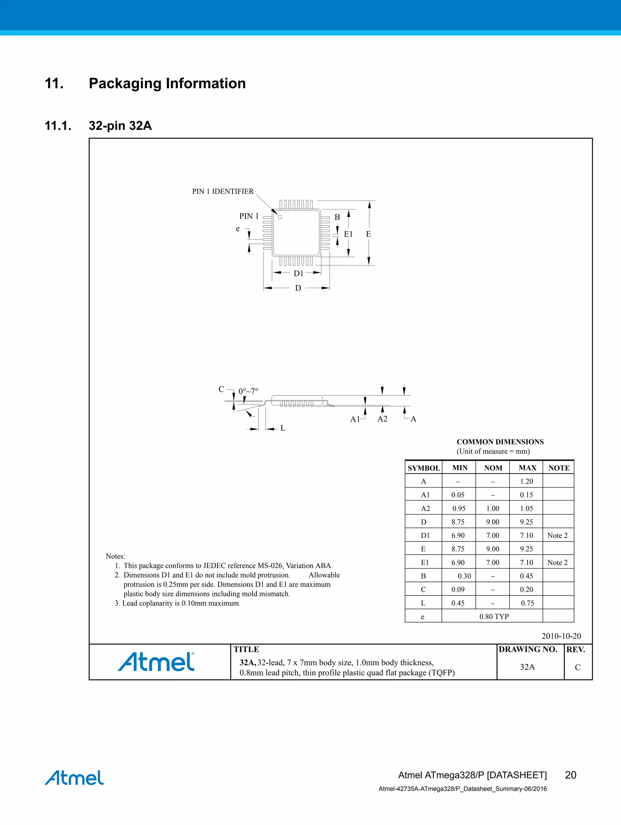 Atmel 42735-8-bit-avr-microcontroller-a tmega328-328-p_summary | PDF | Operating Systems ...