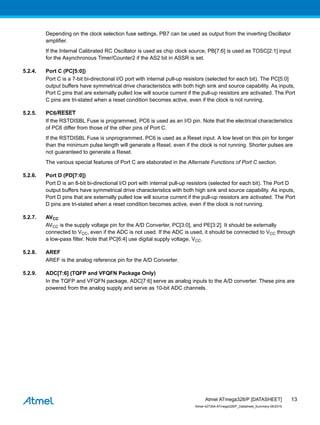Atmel 42735-8-bit-avr-microcontroller-a tmega328-328-p_summary | PDF ...