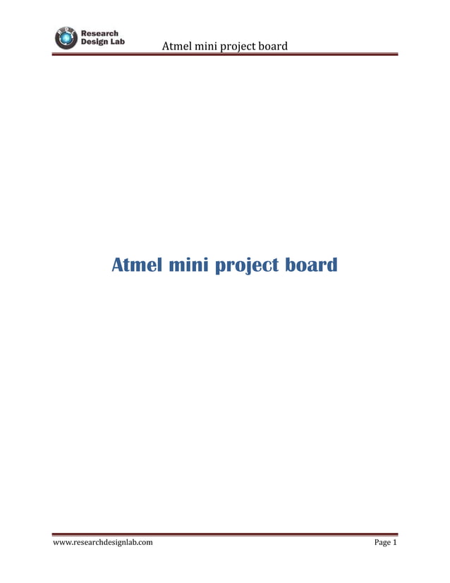 Atmel Mini Project Board | PDF